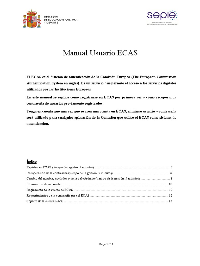 Manual Usuario Ecas | PDF | Contraseña | Usuario (informática)