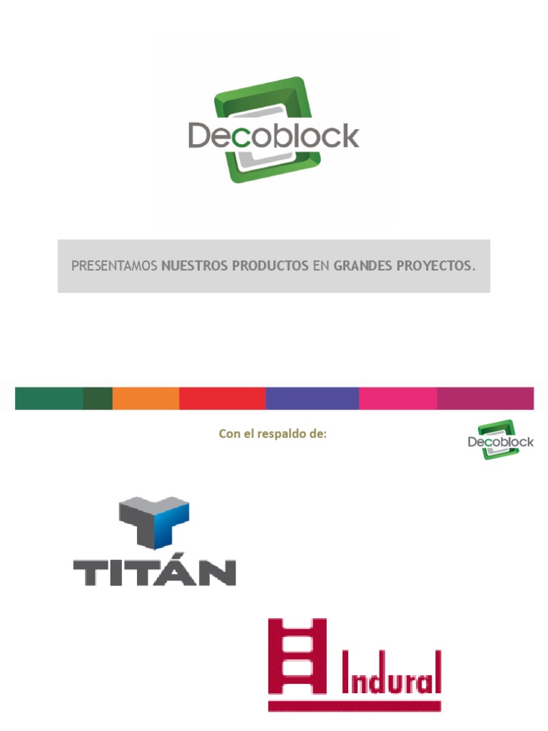 Catalogo Decoblock | PDF | Materiales artisticos | Medios de arte