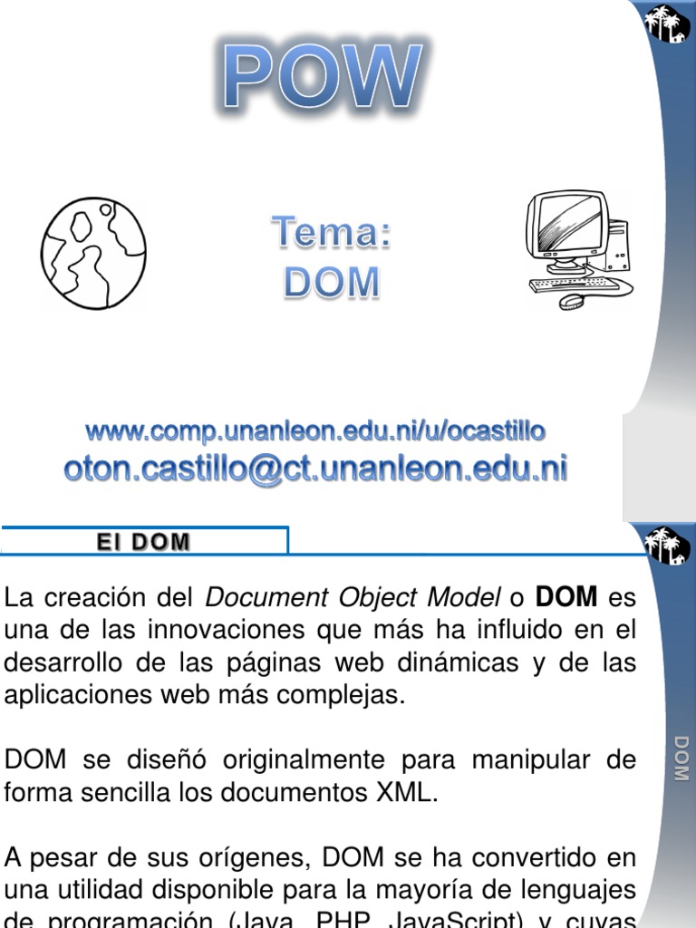 DOM | PDF | Modelo de objeto de documento | HTML