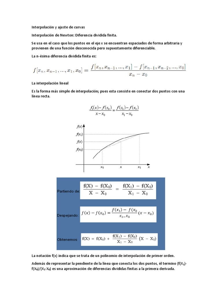 Interpolación y Ajuste de Curvas | PDF | Spline (Matemáticas) | Ciencia computacional
