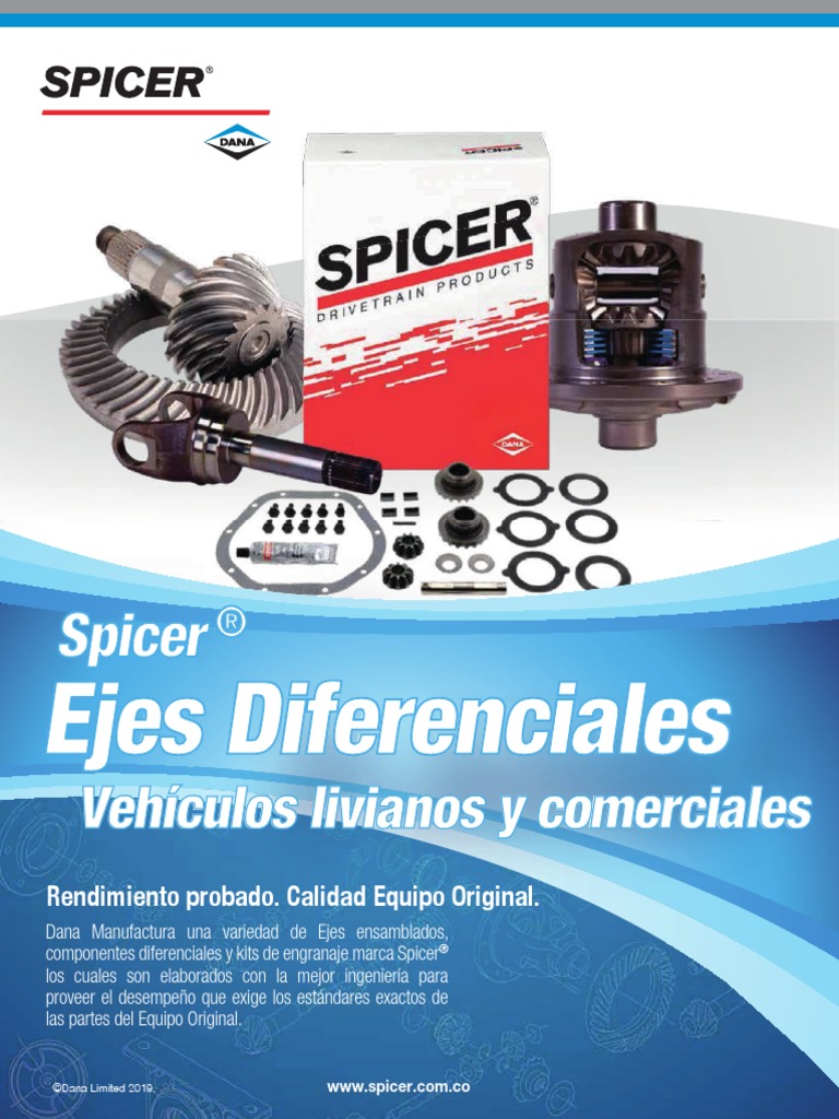 Catalogo Eje Diferencial Spicer PDF | PDF | Engranaje | Cinemática