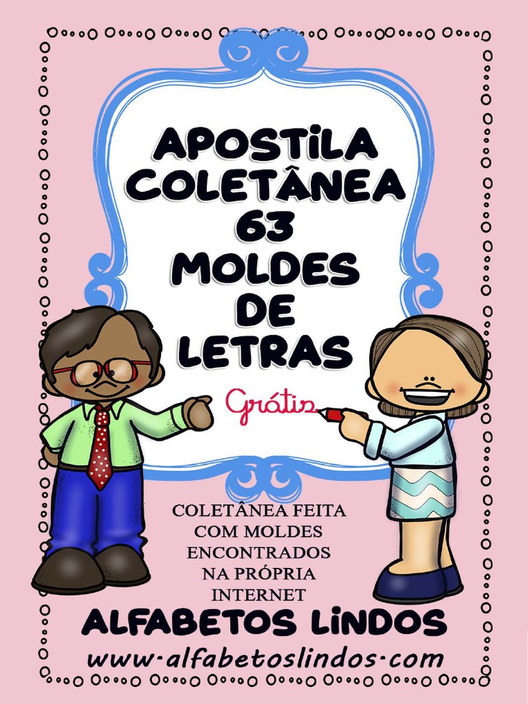 Apostila 60 Moldes de Letras Grátis Feltro Eva Artesanato PDF | PDF