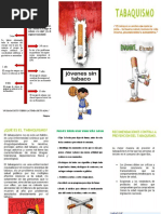 TABAQUISMO Triptico CON IMAGENES | PDF | Fumar tabaco | Adicción