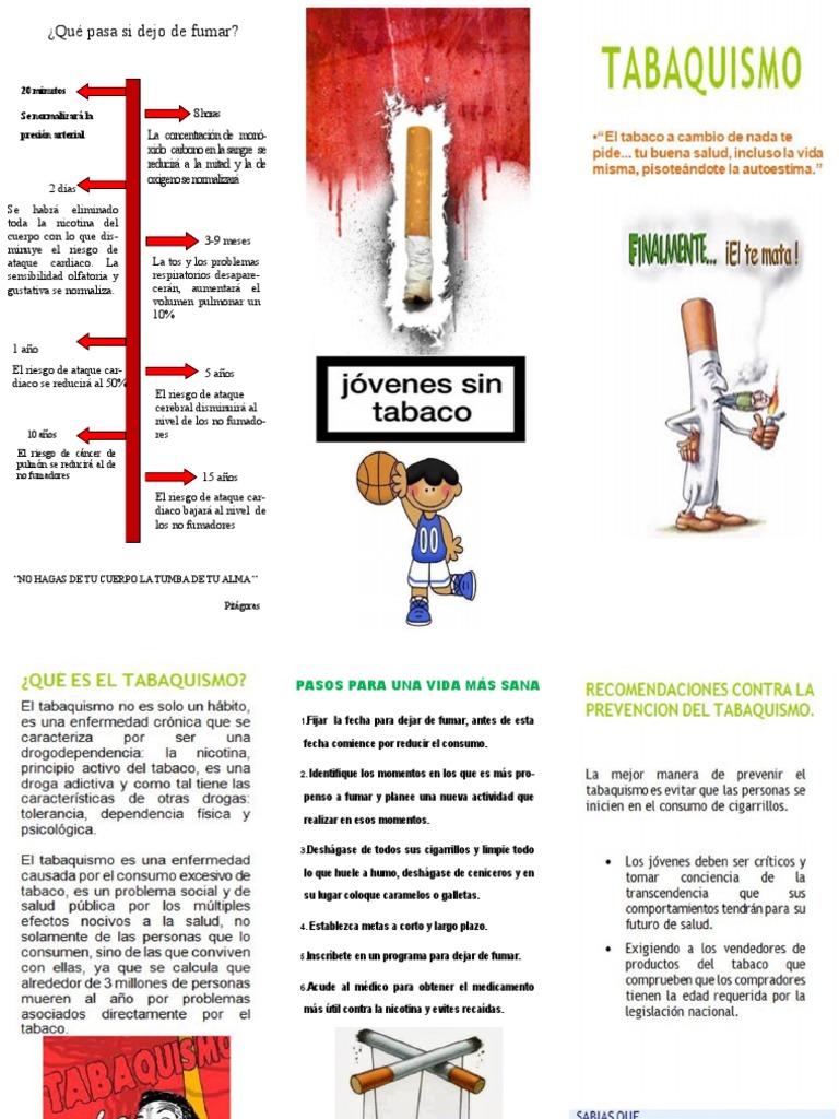 Triptico Del Tabaquismo | PDF
