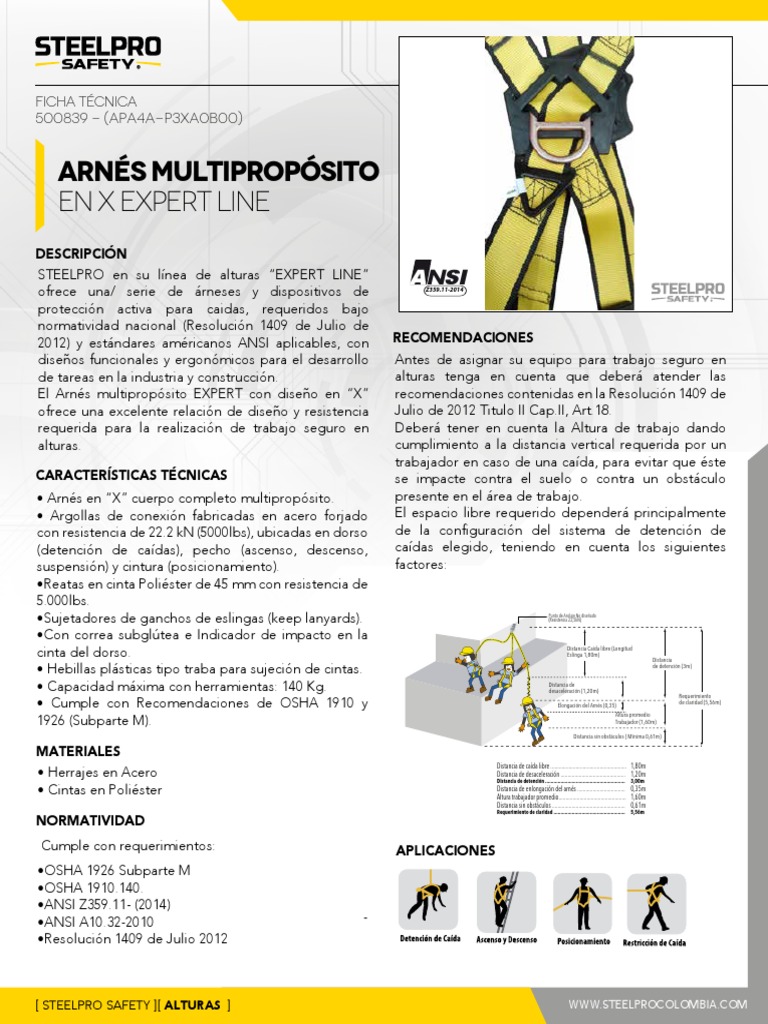 Ficha Tecnica Arnes en X SteelPro | PDF | Informática y tecnología de ...
