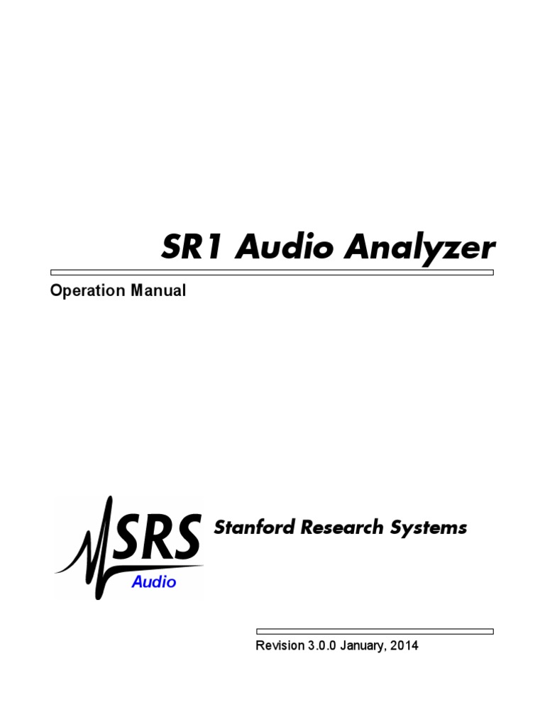 Srs Sr1 Pdf Pdf Computer Keyboard Analog To Digital Converter