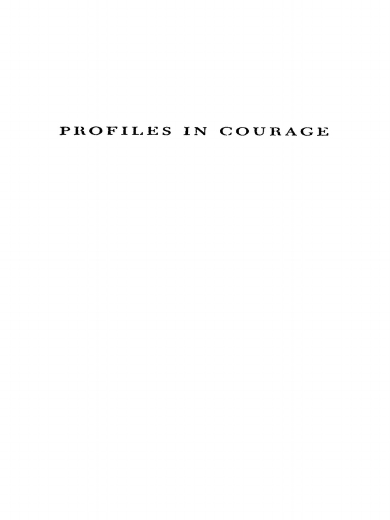 Profiles in Courage PDF | PDF