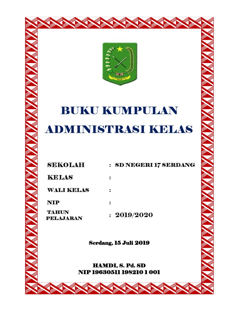 Cover Administrasi Kelas | PDF