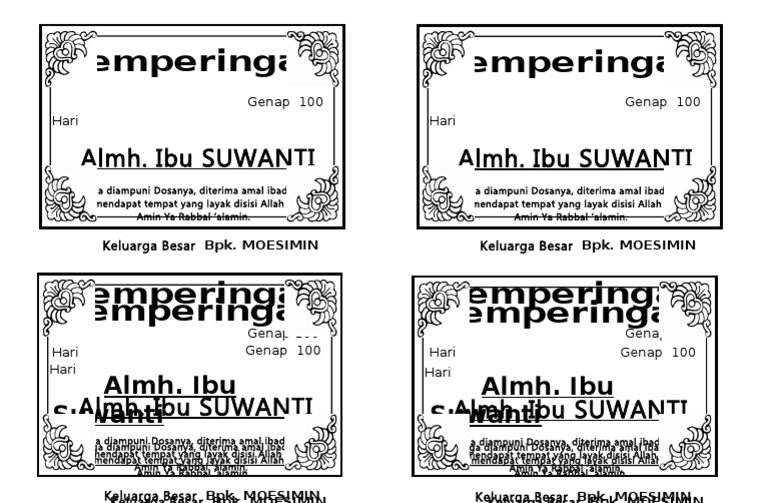 UCAPAN-100 HARI Box NASI | PDF