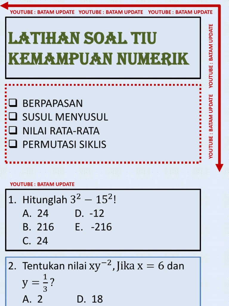 Soal Latihan Tiu PDF | PDF