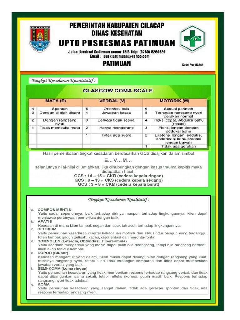 Tingkat Kesadaran dan GCS | PDF