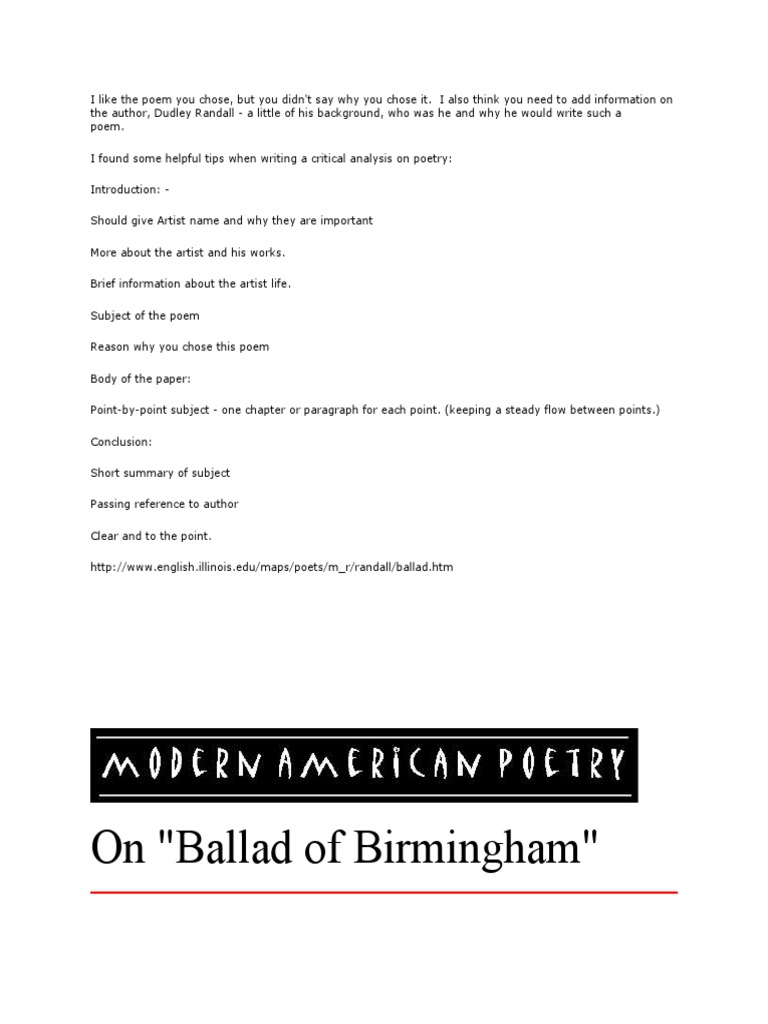 Poetry Analysis Pdf Poetry Writing