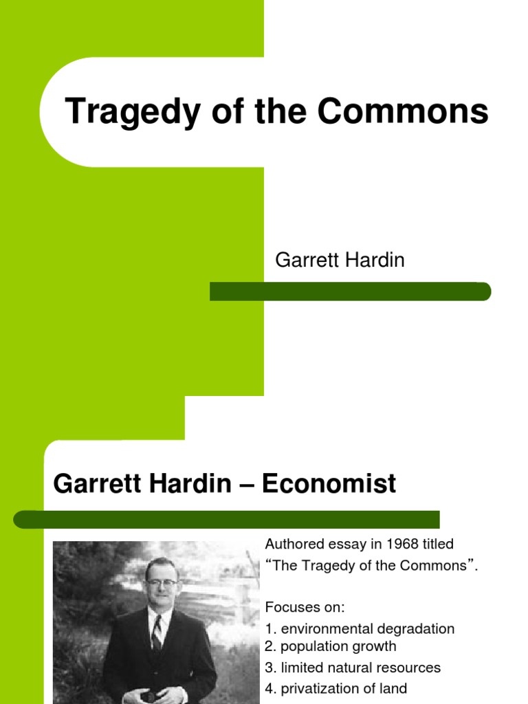Tragedy of The Commons | PDF | Sustainability