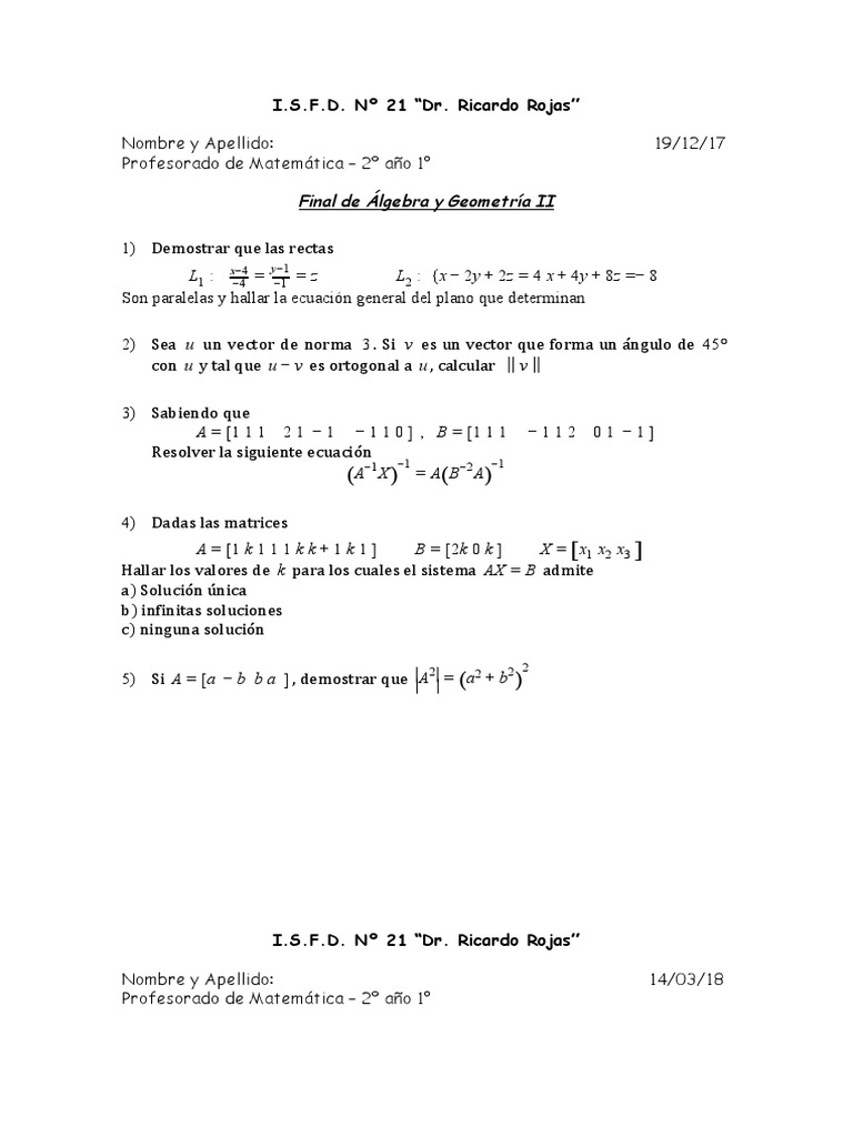 Finales Isfd 21 | PDF | Geometria plana) | Ortogonalidad