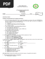 Quarter 1 Summative Test in English 8 | PDF | Books