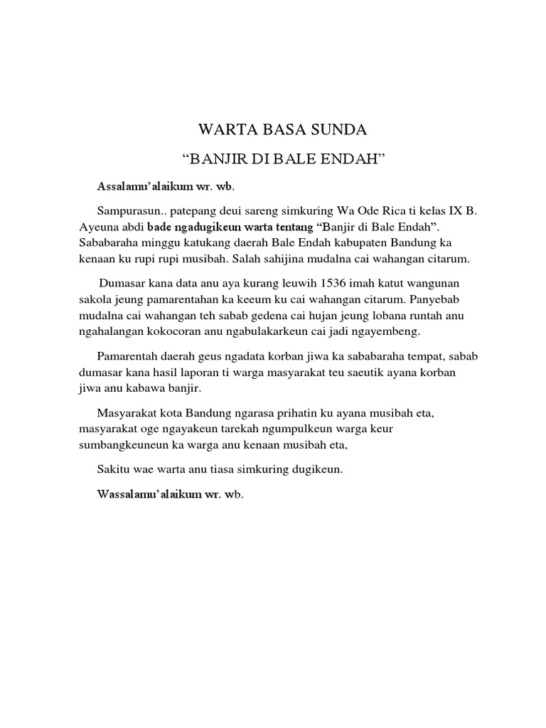 Warta Basa Sunda | PDF