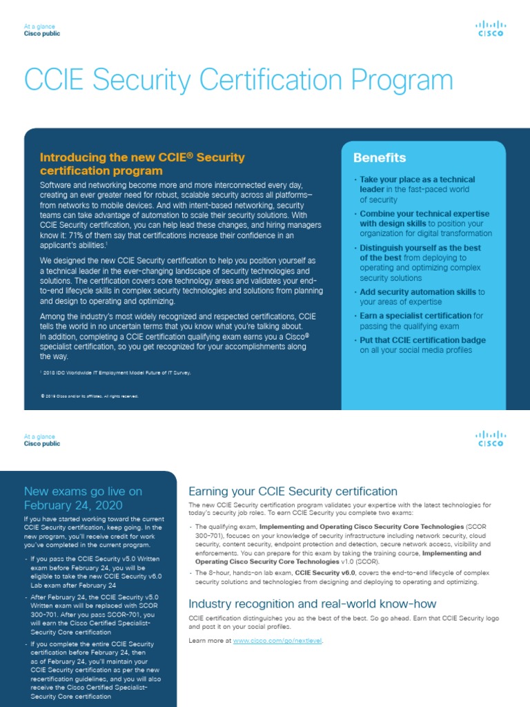 Ccie Security at A Glance PDF | PDF | Computer Networking | Information Technology