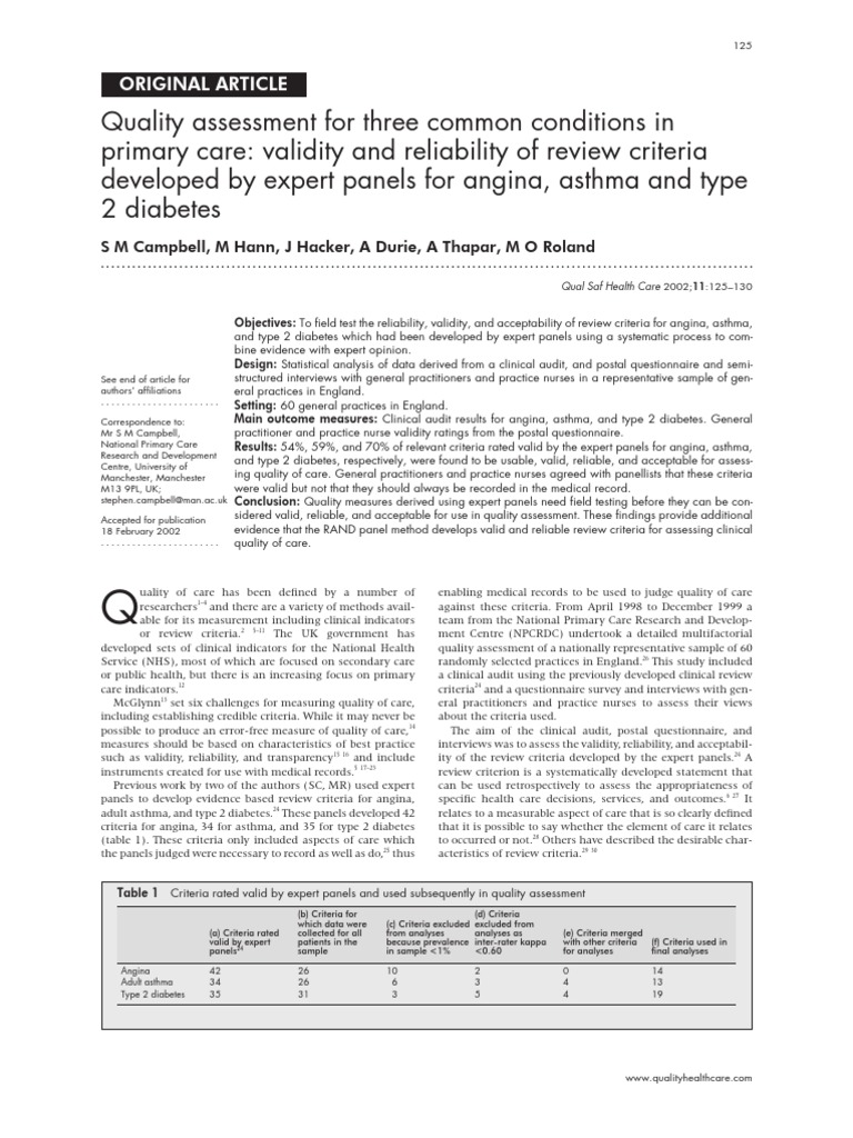 125 Qs | PDF | Validity (Statistics) | Survey Methodology