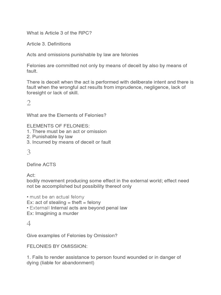 Elements of Felonies | PDF | Intention (Criminal Law) | Criminal Law