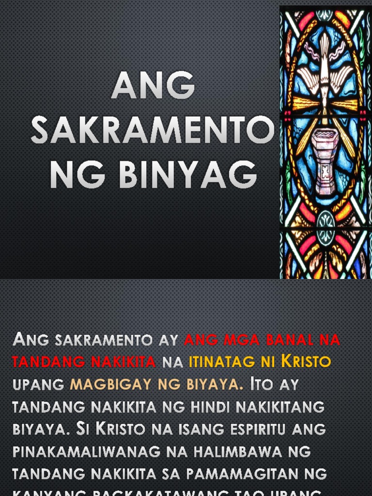 Ang Sakramento NG Binyag Seminar | PDF
