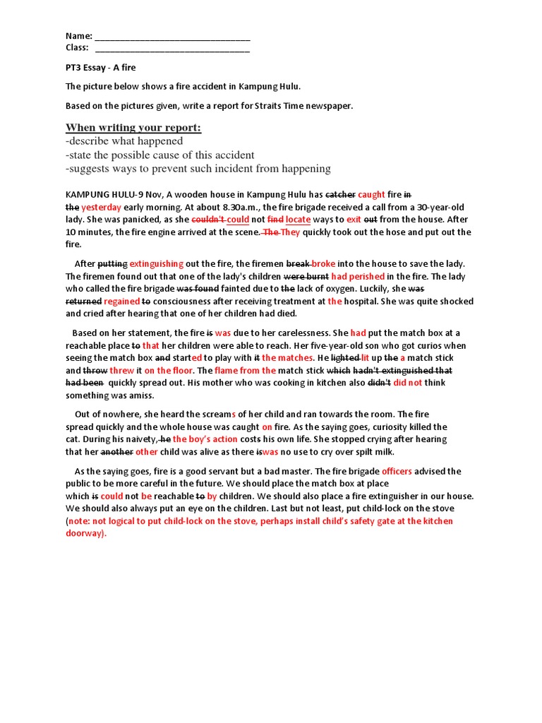 PT3 Essay Fire | Download Free PDF | Fires | Hazards