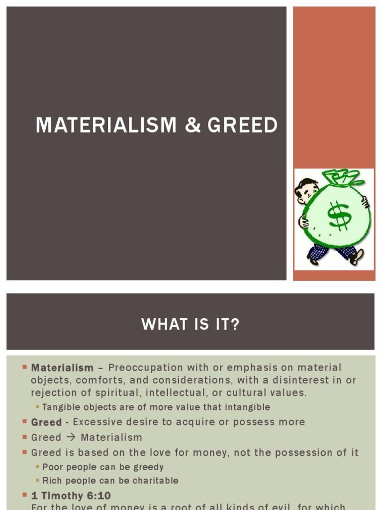 SS-ST Augustine-3-12-11-Materialism & Greed | PDF | Seven Deadly Sins ...
