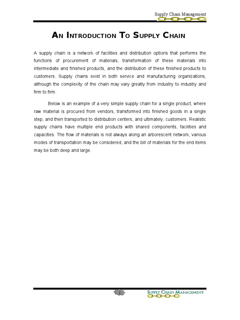 Supply Chain Management | PDF | Supply Chain | Enterprise Resource Planning