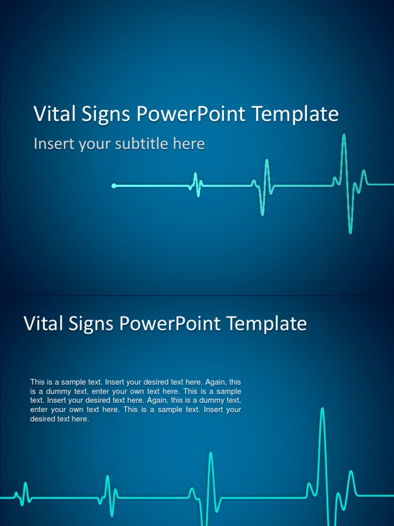 Vital Signs PowerPoint Template | PDF | Career & Growth
