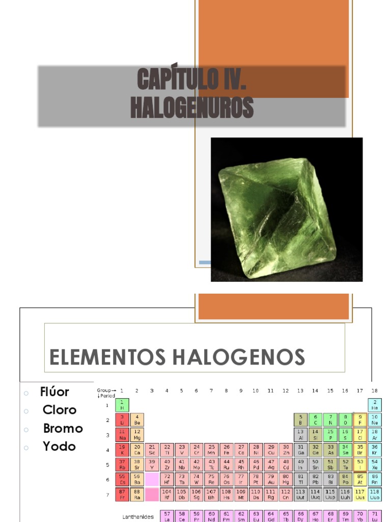 Cap VI.-HALOGENUROS | PDF | Minerales | Flúor
