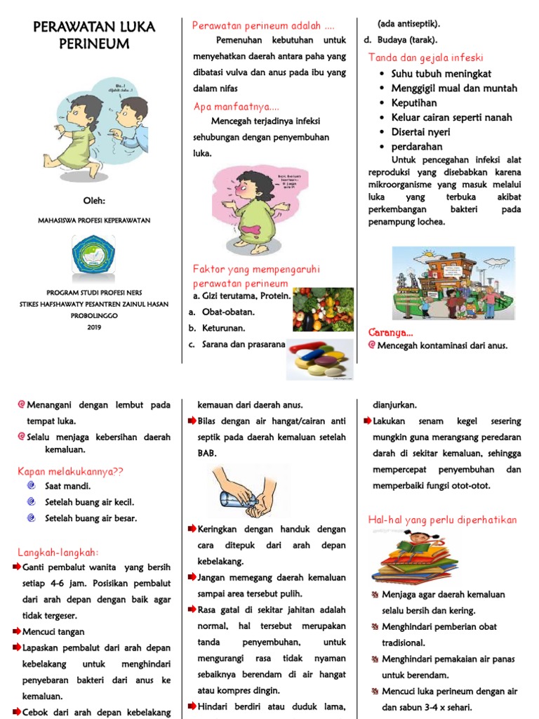 Leaflet Perawatan Luka Perineum Fix | PDF