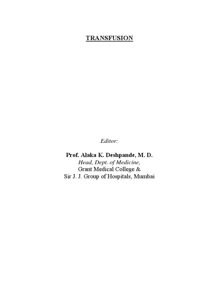Transfusion Book | PDF | Blood Type | Blood Transfusion