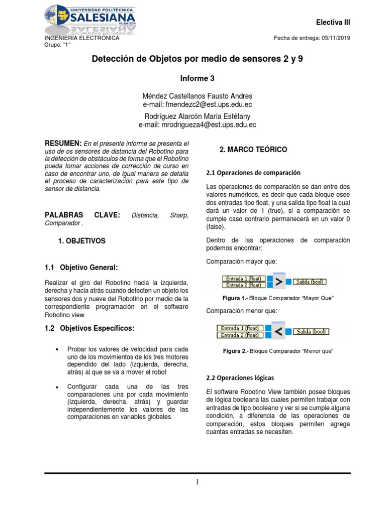Informe Electiva 3 | PDF | Sensor | Función (Matemáticas)