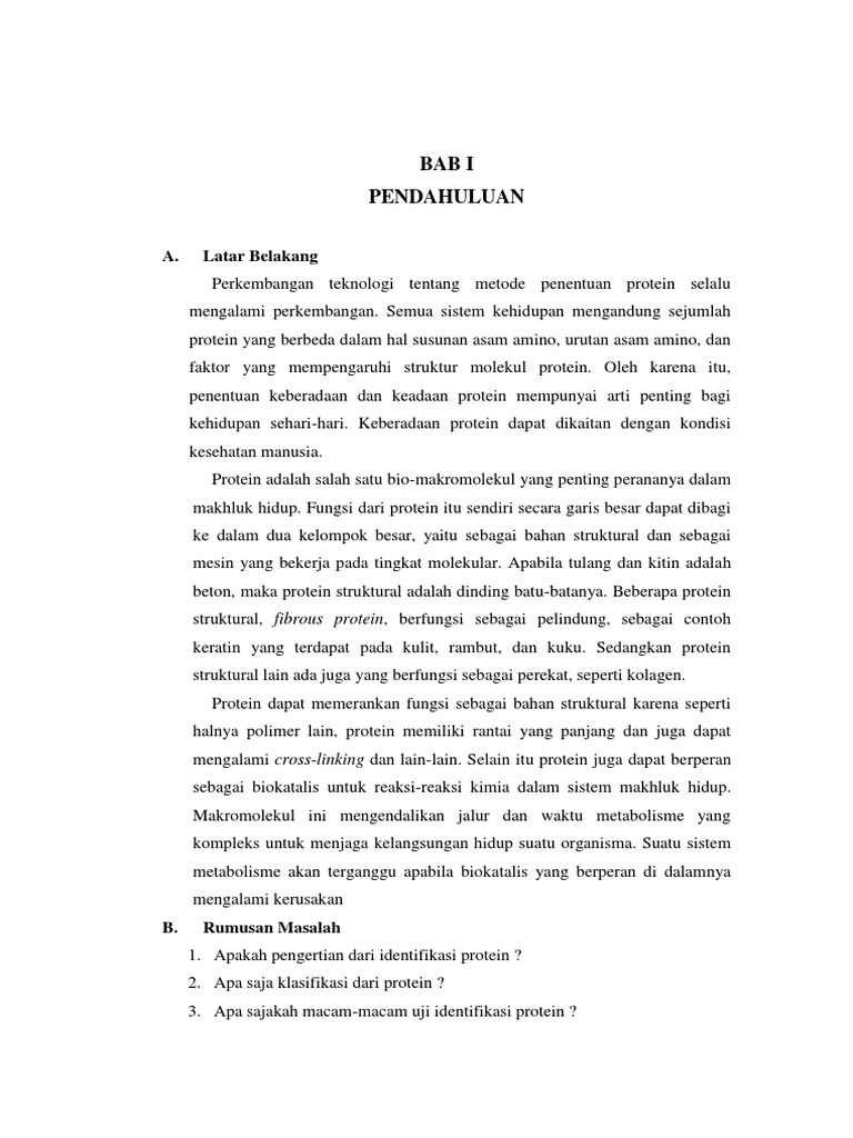 Makalah Analisis Protein | PDF