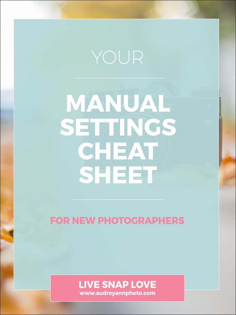 Manual Settings Cheat Sheet | PDF