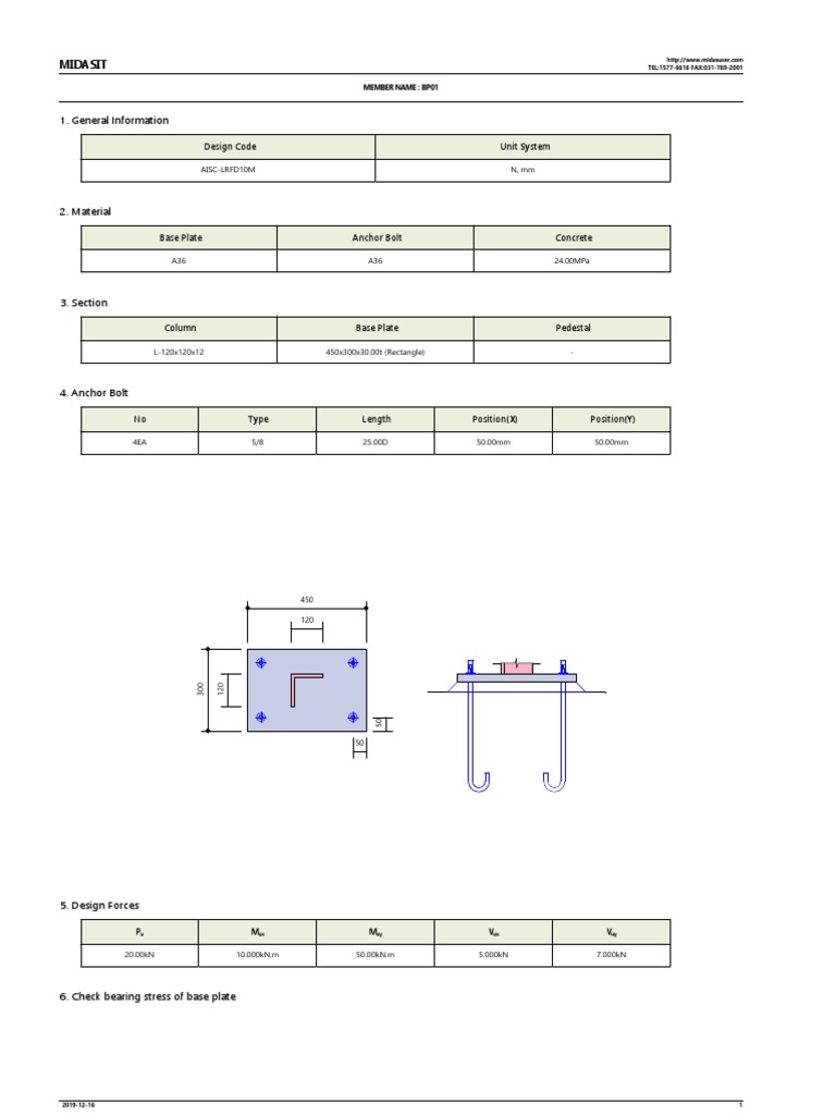 BASEPLATE | PDF | Civil Engineering | Building Technology