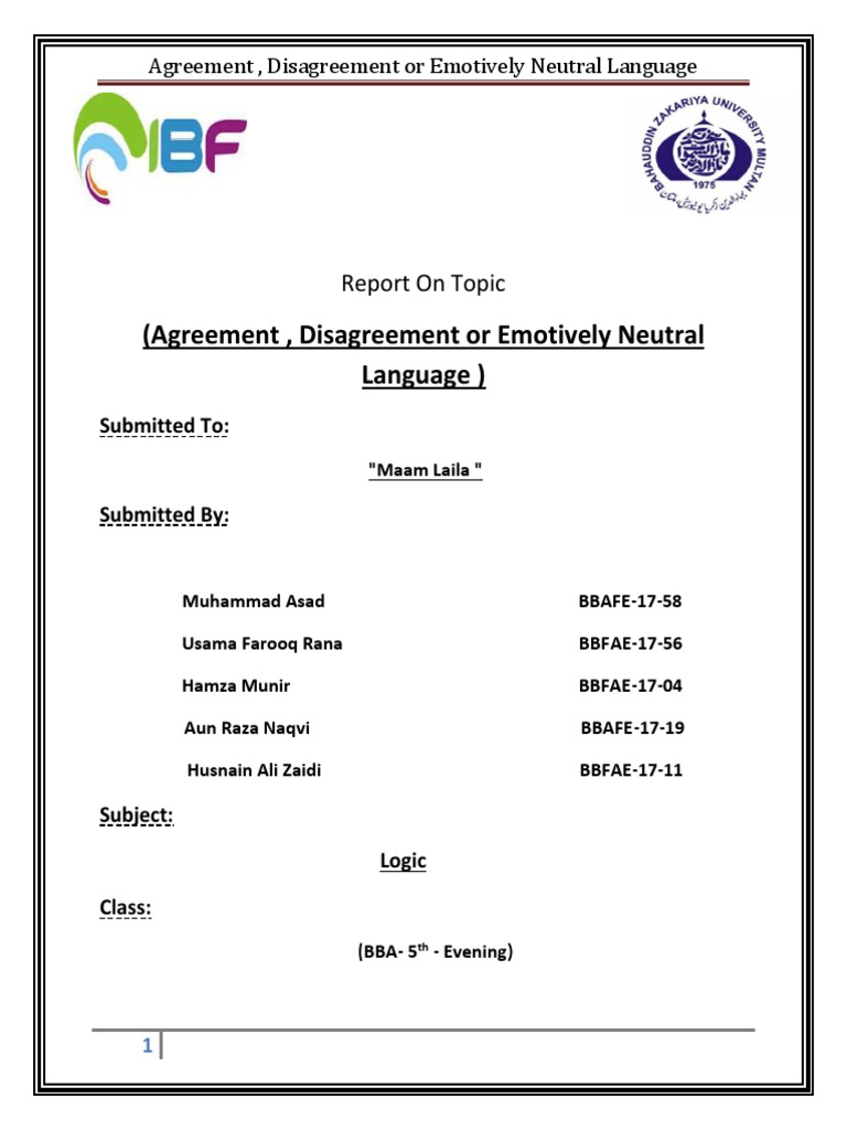 Analyzing Methods of Expressing Agreement, Disagreement, and Neutral ...