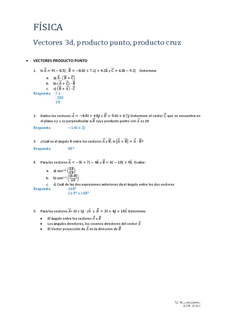 Ejercicios Vectores 3d Descargar Gratis Pdf Vector Euclidiano