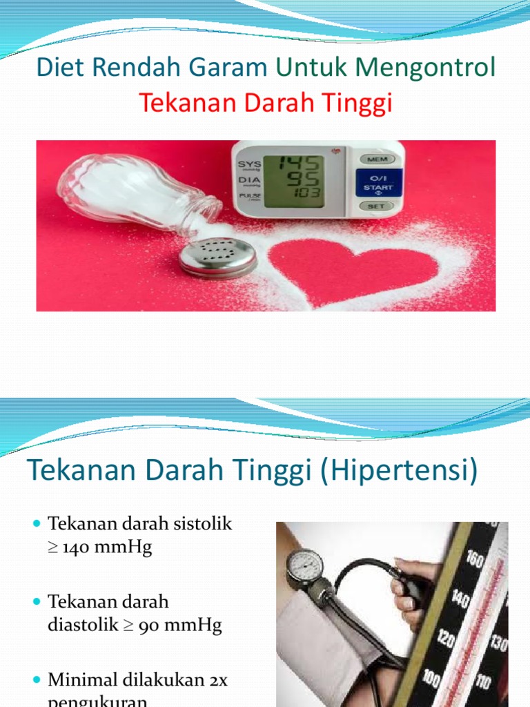 Diet Rendah Garam untuk Hipertensi | PDF | Memasak, Makanan, & Anggur