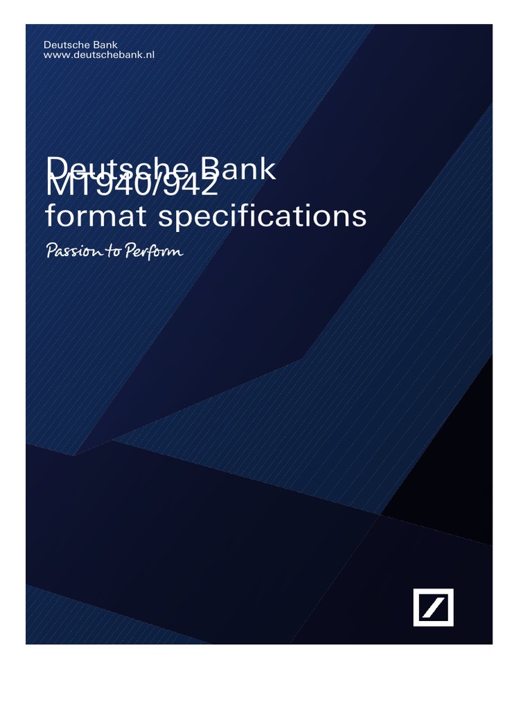 Format MT940 | PDF | Payments | Debits And Credits