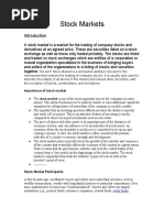 Indian Stock Markets - Project Report | PDF | Stocks | Option (Finance)