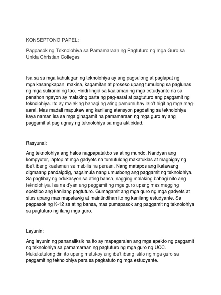 Konseptong Papel | PDF