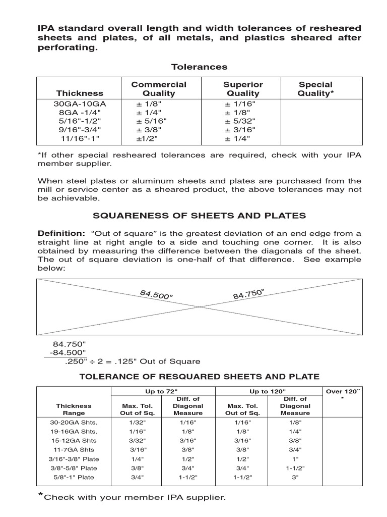 Squareness Measurement | PDF