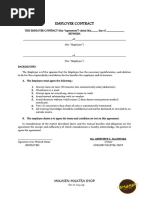 Cashier Contract | PDF