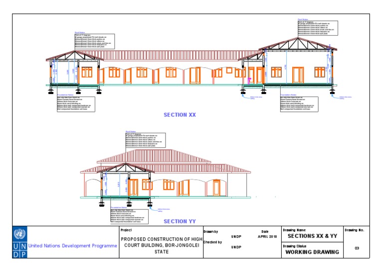 Civil Building Drawing | PDF | Roof | Architectural Design