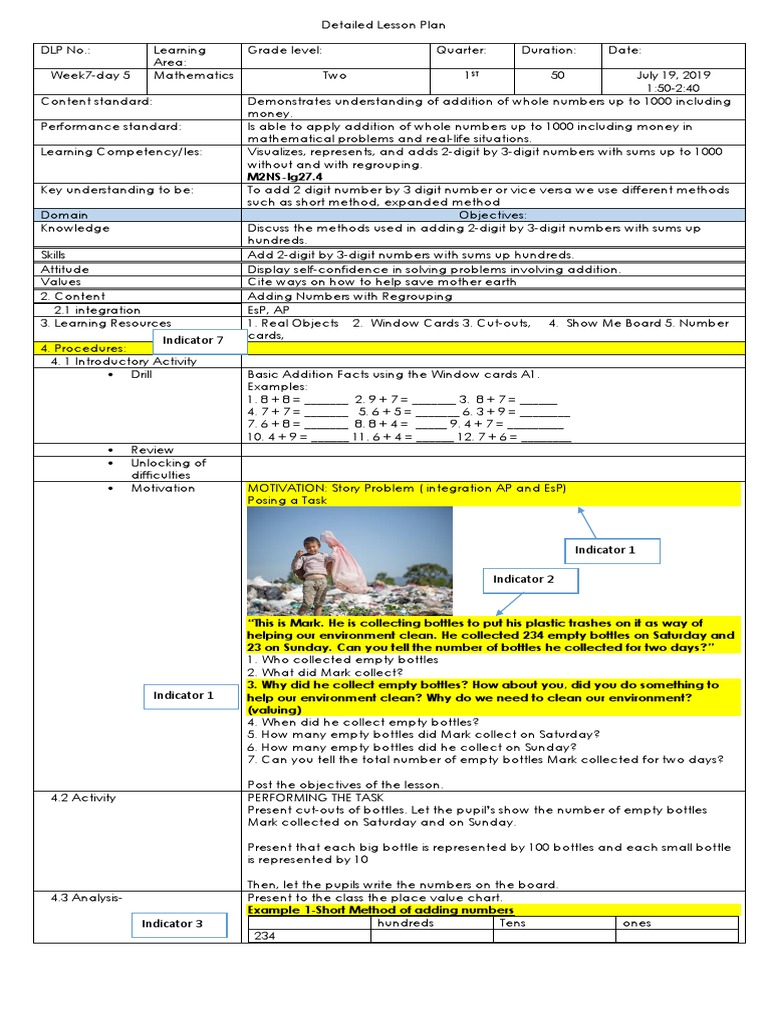 COT 1-Math | PDF | Numbers | Learning