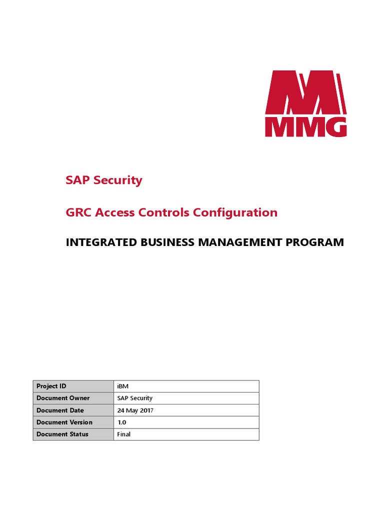 GRC Access Controls Configuration | PDF | Access Control | Risk Management