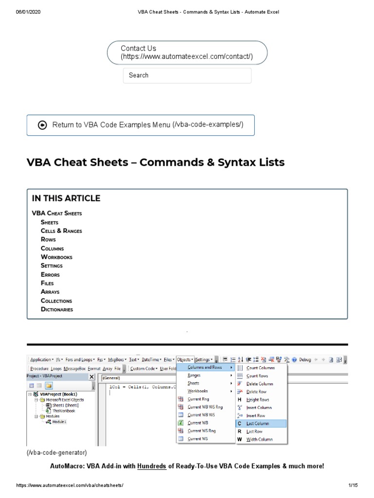 Document | PDF | Visual Basic For Applications | Microsoft Excel