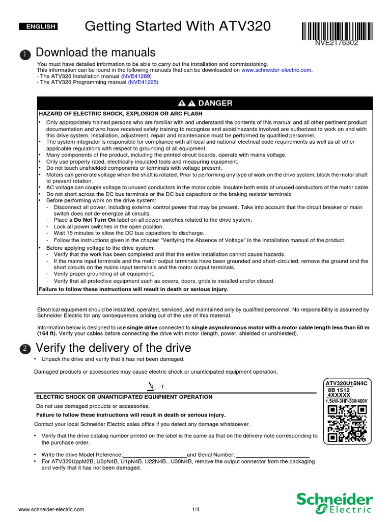 ATV320 Programming and Installation Guide | PDF | Electric Motor ...