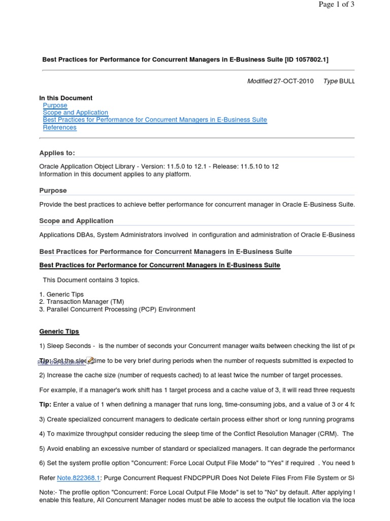 EBS Concurrent Manager Tips | PDF | File System | Computer File