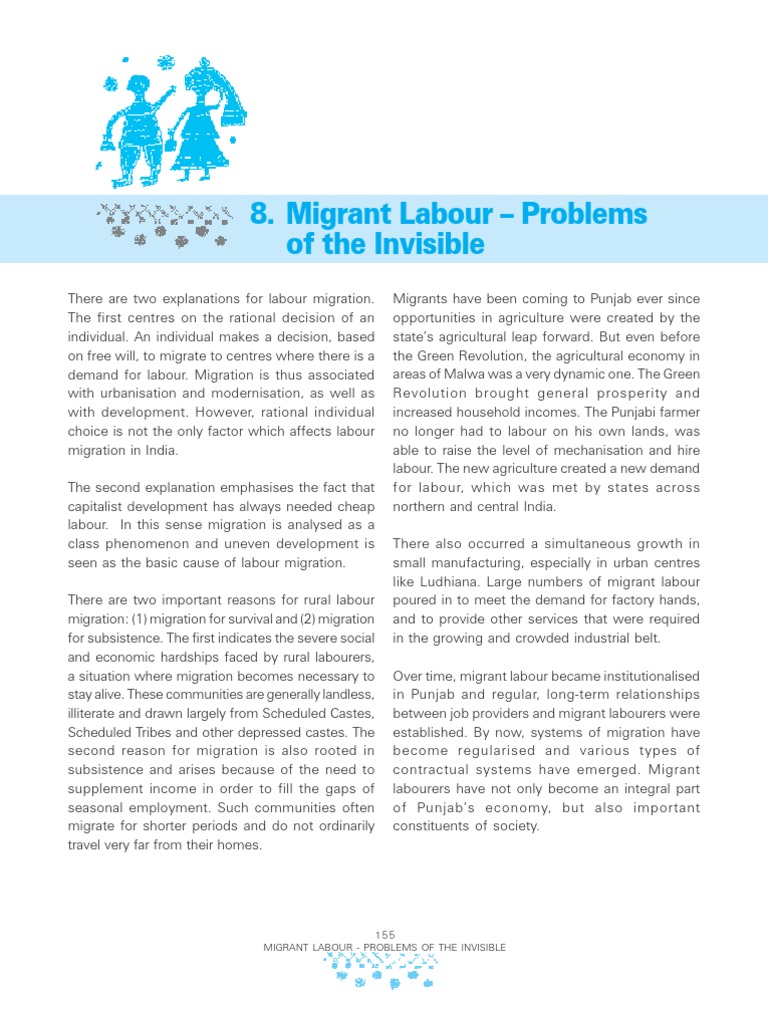 Migrant Labour - Problems of The Invisible 1 5 5 | PDF | Migrant Worker ...